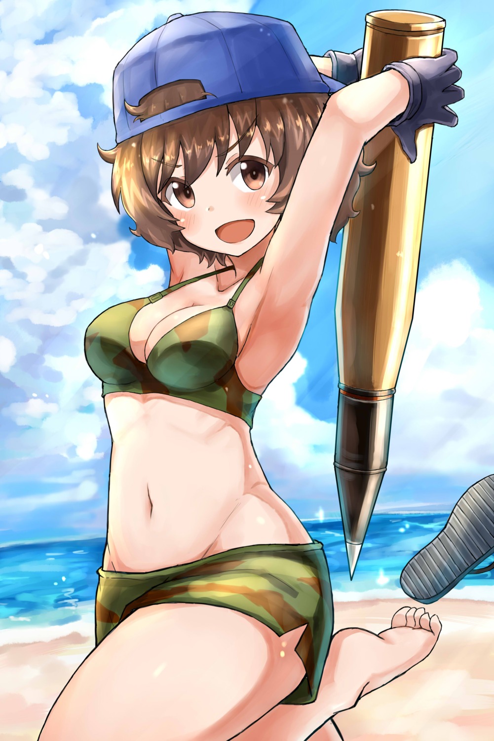 okitsugu girls und panzer akiyama yukari bikini cleavage swimsuits | #353276 | yande.re
